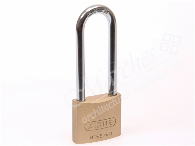 55/40HB63 40mm Brass Padlock Long Shackle 63mm - Marches Architectural ...