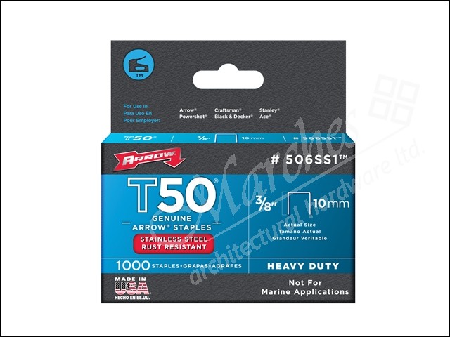 T50 Staples Box 1000 - Stainless Steel 504SS 6mm 1/4in - Marches ...