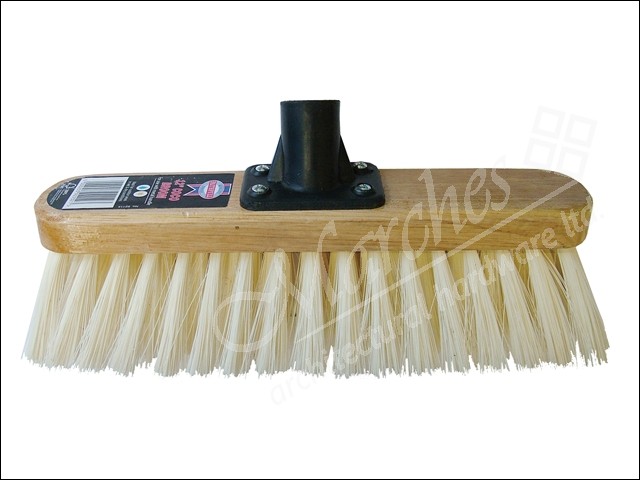 Soft Cream PVC Bristle Broom Head 300mm (12in) Threaded Socket - Brush ...