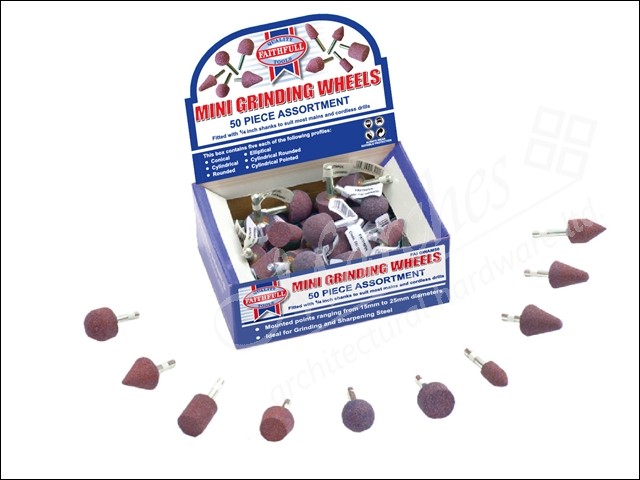 Mini Grinding Wheel Assortment 50pc - Marches Architectural Ironmongery