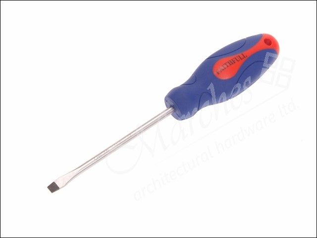 Slotted Flared Soft Grip Screwdriver 100mm x 5.5mm - Faithfull ...