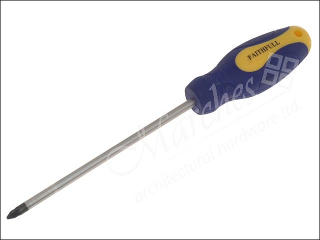 Pozidriv Soft Grip Screwdriver 2Pz x 150mm - Faithfull Screwdrivers ...