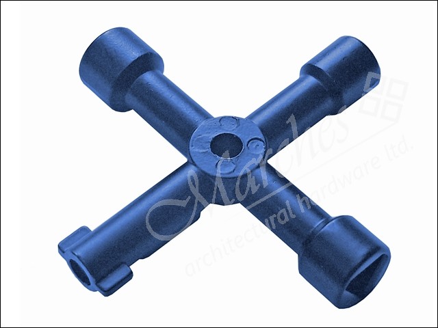 4-Way Services Utility Meter Key - Marches Architectural Ironmongery