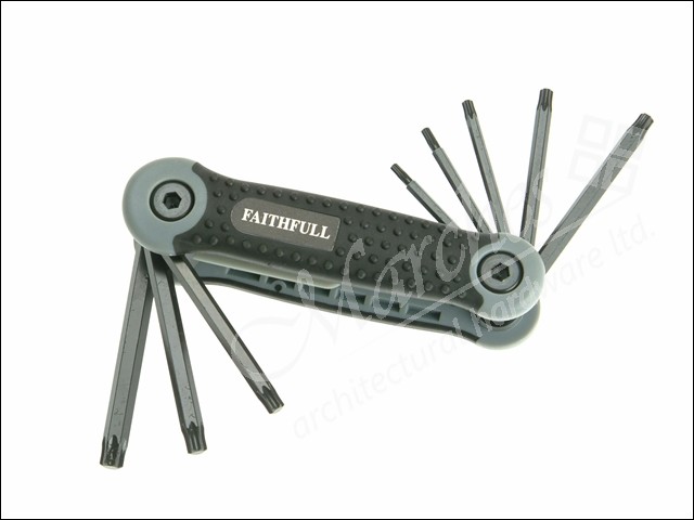 Folding (Torx®) Star Key Set 8 Piece - Hexagon Key Sets Torx - Hexagon ...