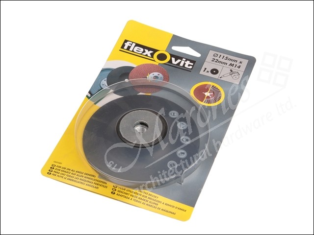 Backing Pad For Fibre & Semi Flexible Discs 115mm x 22 - Marches ...