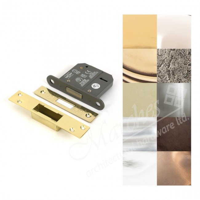 3" 5 Lever BS Dead Lock - Various Finishes - British Standard Deadlocks ...