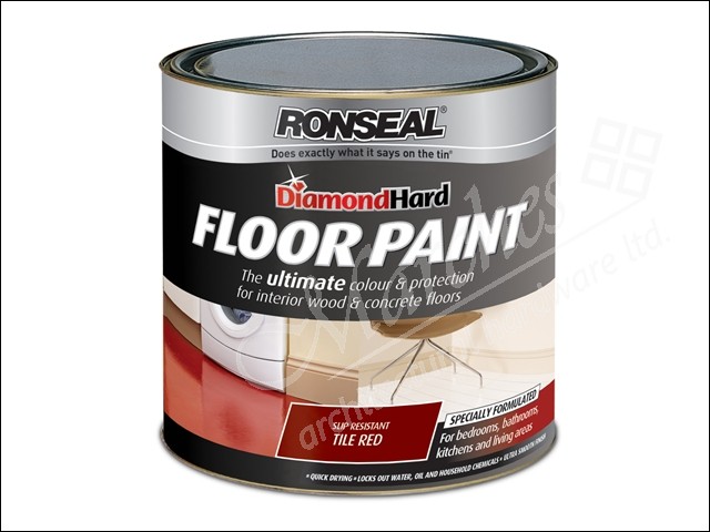 Diamond Hard Floor Paint Tile Red 2.5 Litre - Floor & Tile Paints ...