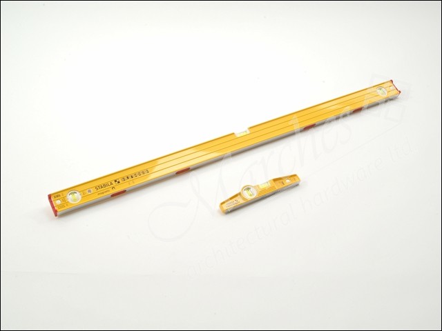 96-2-120 120cm Double Plumb Box Level & 81S 25cm Level - Stabila Box ...