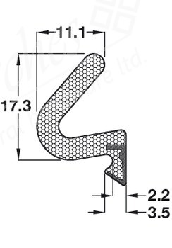 Aquamac 89 Weatherseal - 2.1m - Aquamac Door & Window Seals - Door ...