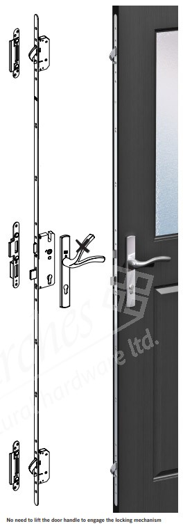 Winkaus Autolock AV2 2 Hook Espag Lock - RH - 45mm bset - Single Door ...