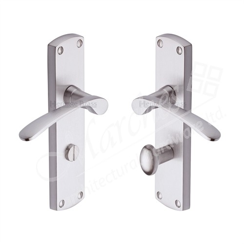 Diplomat Lever Handle on Backplate - Satin Nickel - Lever Handles on ...