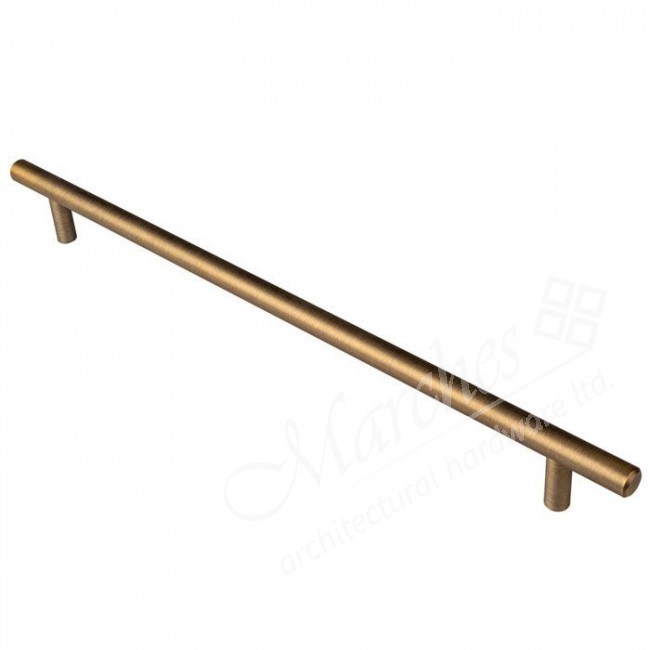 Steel T-Bar Handle 348mm (288cc) - Antique Brass - Door Furniture ...