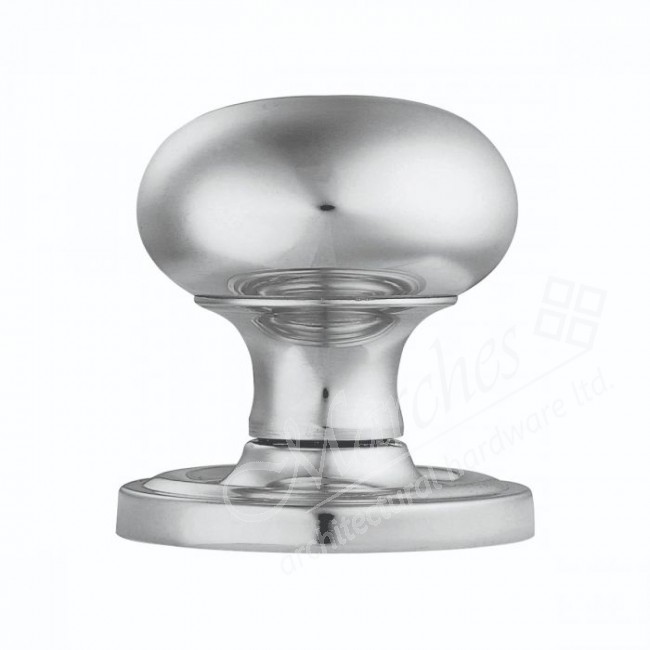 Mushroom Mortice Knob Concealed Fix Unsprung - Polished Chrome - Rim ...