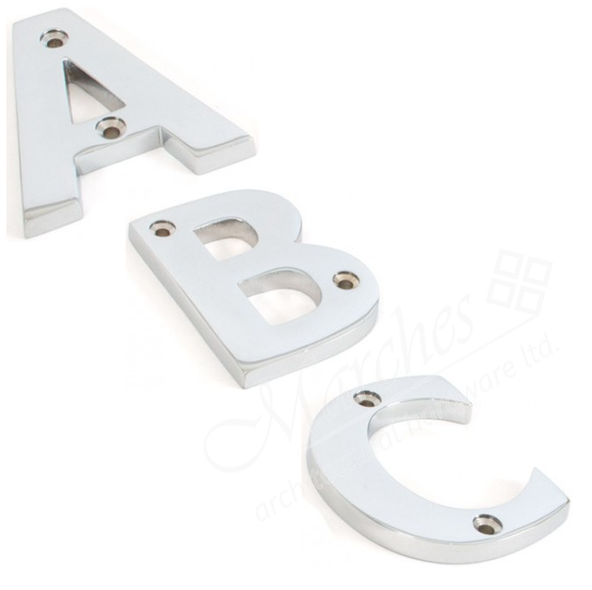 Letters A to Z - Polished Chrome - Numerals & Letters - Door Furniture ...