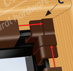 Exitex - Pwt Corner Block Brown - PWT 17mm Window Trim - Aluminium ...