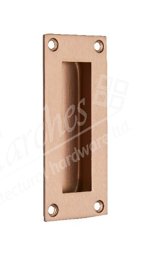 Flush Pull Handle - Copper - Sliding & Pocket Door Handles, Locks ...