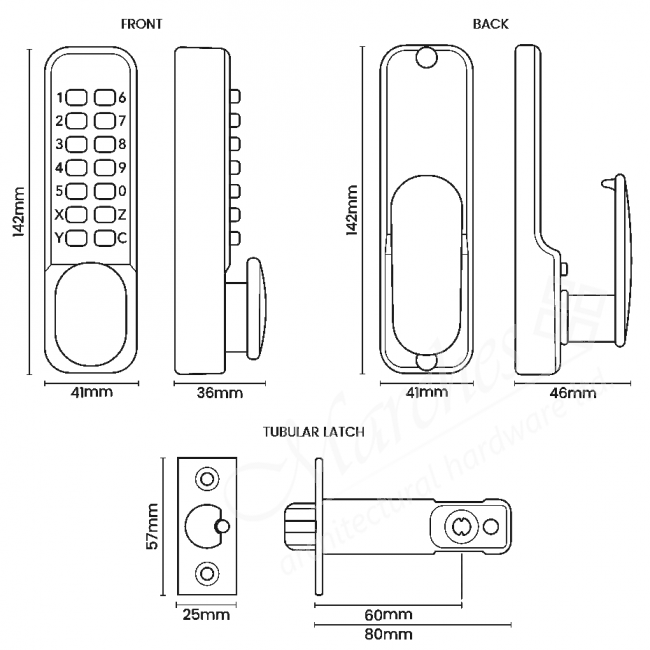 Digital Lock With Hold Back - Various Finishes - Digital Locks - Locks ...