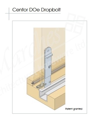 Centor E3 DOe Offset Drop Bolt for Inward-Opening Doors (Top of Door ...