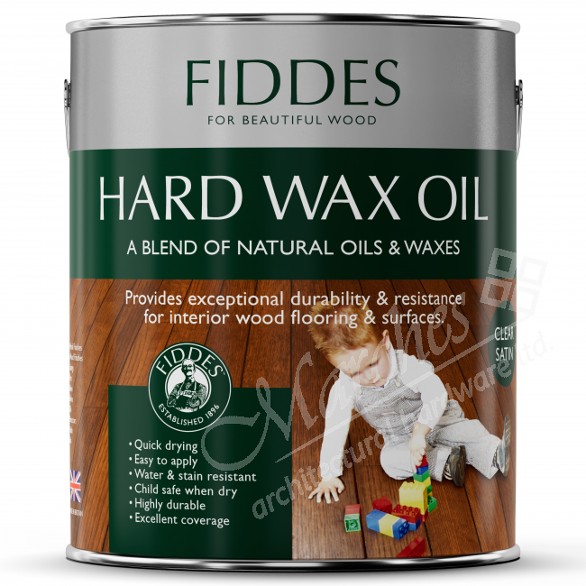Fiddes Hardwax Oil 2.5ltr - Clear Satin - Oils - Doors, Windows & Beams ...