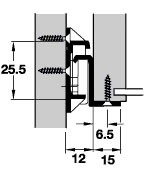 600mm Drawer Runner Bottom Fix White - Drawer Runners - Cabinet ...