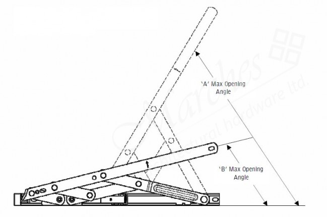 16" Top Hung Defender Restricted Friction Hinge (Pair) - Friction ...