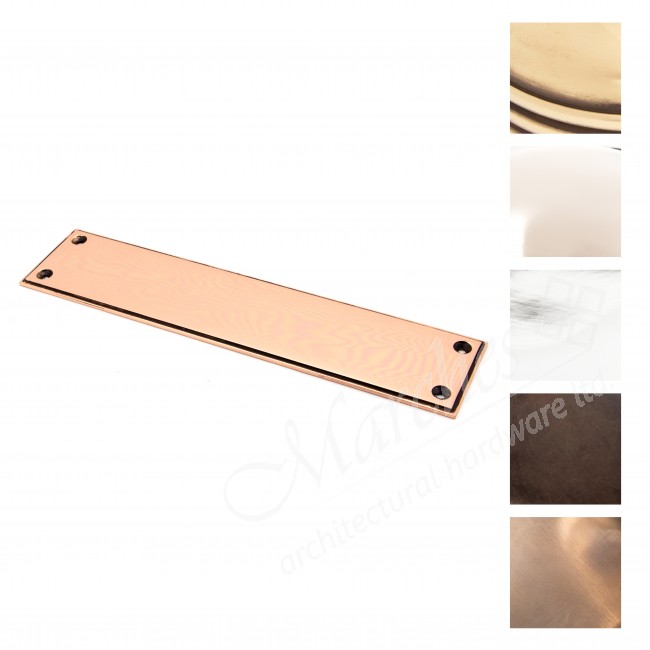 Small Art Deco Finger Plate - Various Finishes - Kick & Finger Plates ...