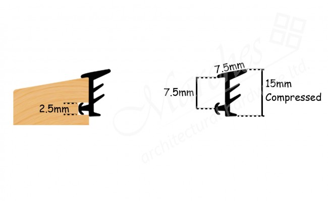 Exitex - Black DGBS/AS 3 x 15mm Push Fit Gasket - 10m - Rafter Gaskets ...
