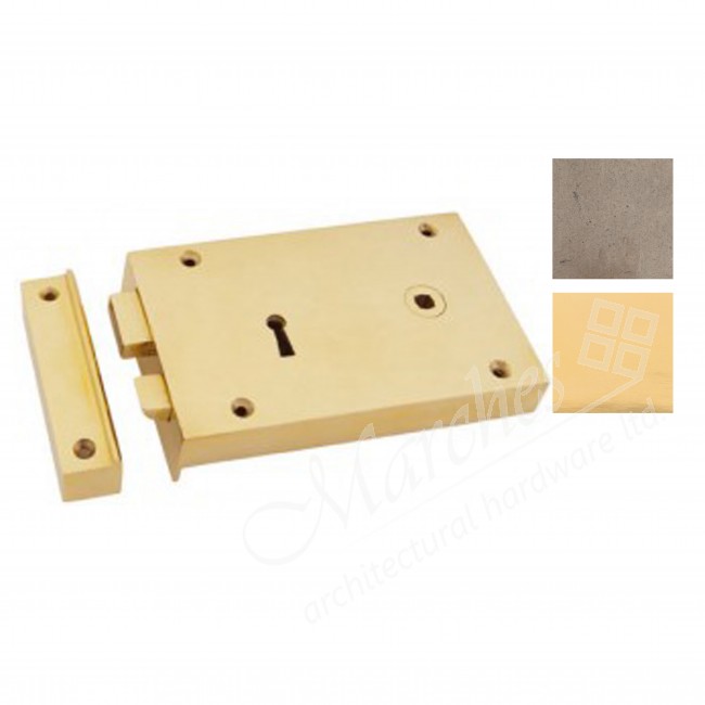 Large Cast Rim Lock - Various Finishes - Rim Locks & Latches - Locks ...