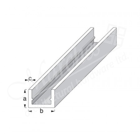 'U' shape Profile - Silver Anodised Aluminium - U Profile - Metal ...