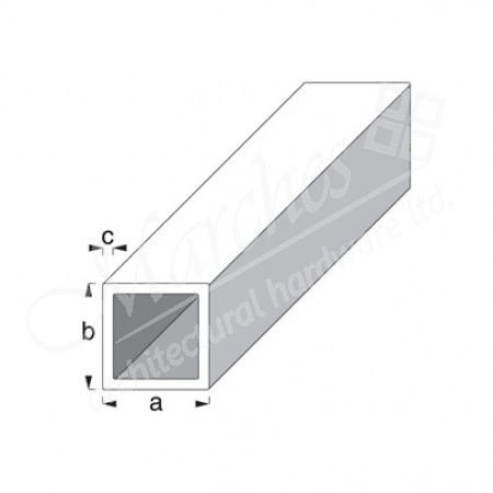 Square Tube Profile - Silver Anodised Aluminium - Square & Rectangular ...
