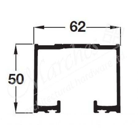 Centor E3 Top Track - Various Lengths - Bronze - Centor E3 Bi-Fold ...