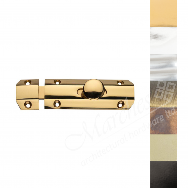 4" Surface Bolt with 3 Keeps - Various Finishes - Bolts - Door ...