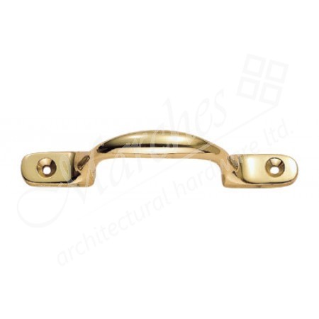Sash Pull Handle, Polished Brass - Various Sizes - Sash Lifts & Pulls ...