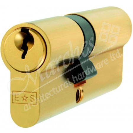 Double Euro Cylinder Key To Differ - Polished Brass - Double Euro ...