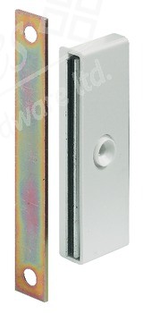 Magnet Catch White - 5kg - Magnetic catches - Locking and Security ...