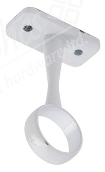 Ø 19mm Wardrobe Tube Centre Bracket - White - Wardrobe Rails - Shelving ...