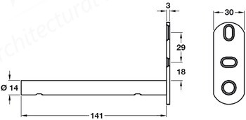 Shelf Support Set for wooden shelves - wall fixing - Shelf Supports ...