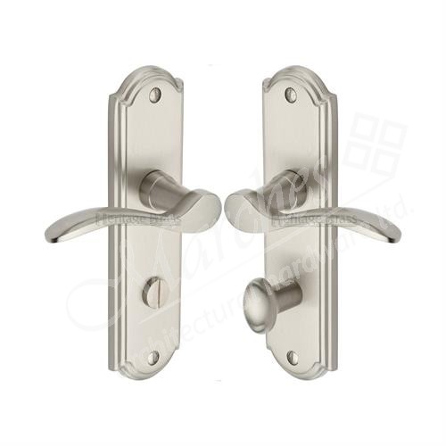 Howard Lever Handle on Backplate - Satin Nickel - Lever Handles on ...
