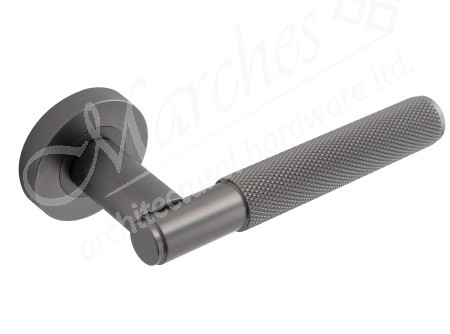 Insignia Knurled Lever On Rose - Dark Bronze (Zinc) - Lever Handles on ...
