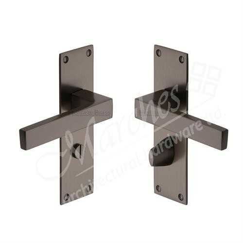 Straight Lever Handle on Backplate - Matt Bronze - Lever Handles on ...