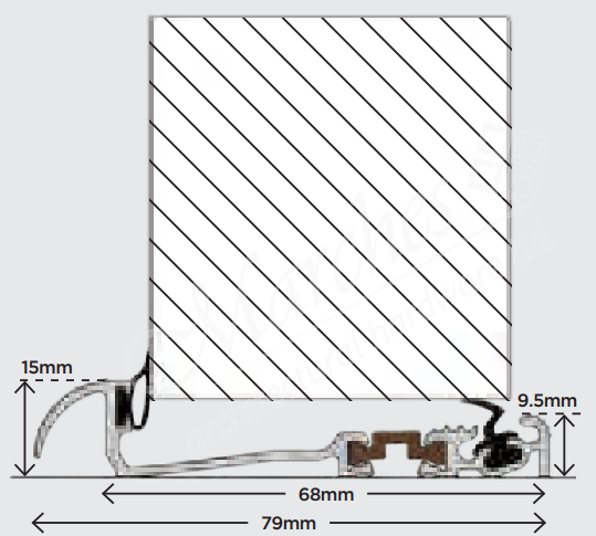 Exitex Macclex 15/68 RITB Threshold 3000mm - Aluminium - Inward Opening ...