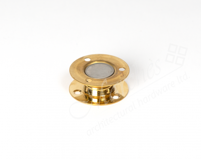 Brio 40mm Ø Panel to Panel Magnetic Catch (Pair) - Brass - Centor E2 Bi ...