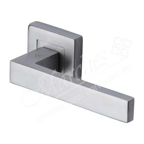 Square Lever on Rose Handle - Various Finishes - Lever Handles on Rose ...