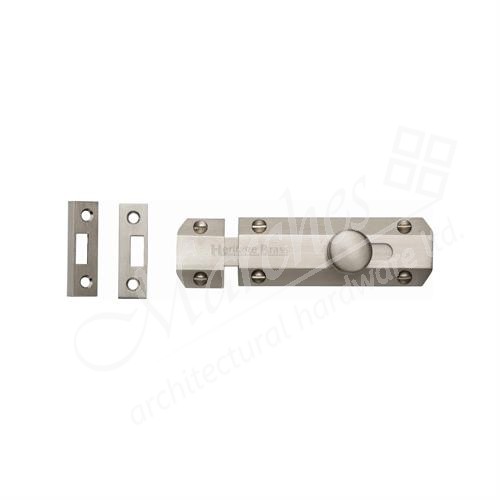 Surface Mounted Flat Bolts - Satin Nickel - Various Sizes - Slide ...