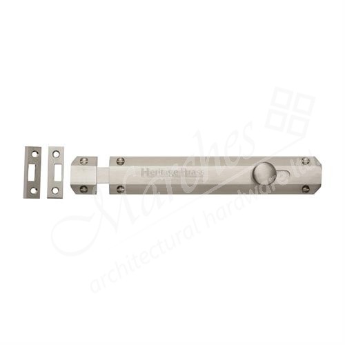 Surface Mounted Flat Bolts - Satin Nickel - Various Sizes - Slide ...