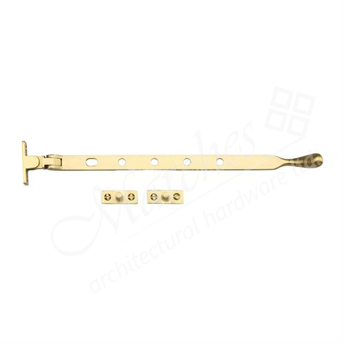 Bulb End Casement Stays - Satin Brass - Various Sizes - Window Stays ...