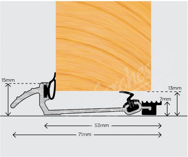 Exitex MXS 15/4 Macclex Threshold 1.8m - Aluminium - Inward Opening ...