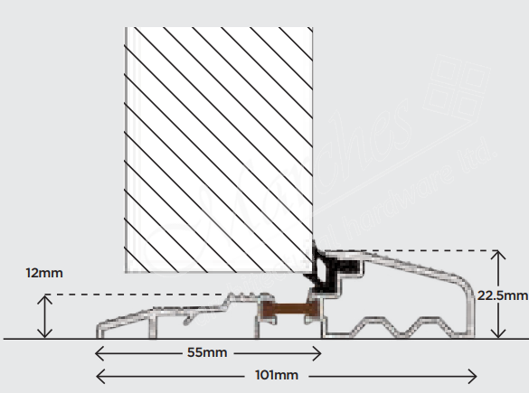 Exitex OUM 2 RITB Threshold - Outward Opening Door - Weatherbars ...
