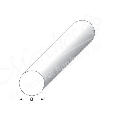 Solid Round Tube 1m x 4mm Diameter - Silver Anodised Aluminium - Round ...