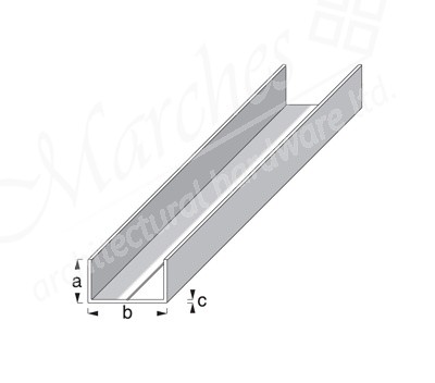 Rectangular U Profile 1m x 11.5mm x 19.5mm x 1.5mm - Aluminium - U ...